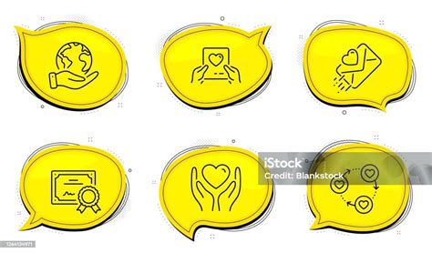 마음 사랑 메일과 사랑 편지 아이콘 세트를 개최합니다 친구 커뮤니티 사인 우정 발렌타인 편지 마음 벡터 공동체에 대한 스톡 벡터