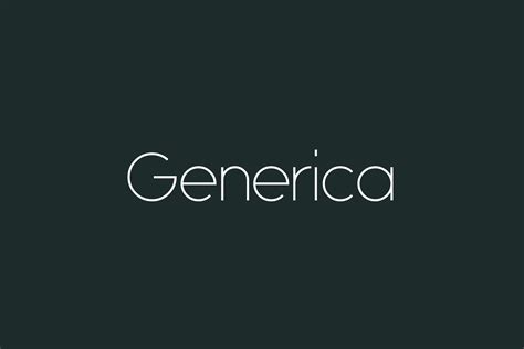 Generica | Fonts Shmonts