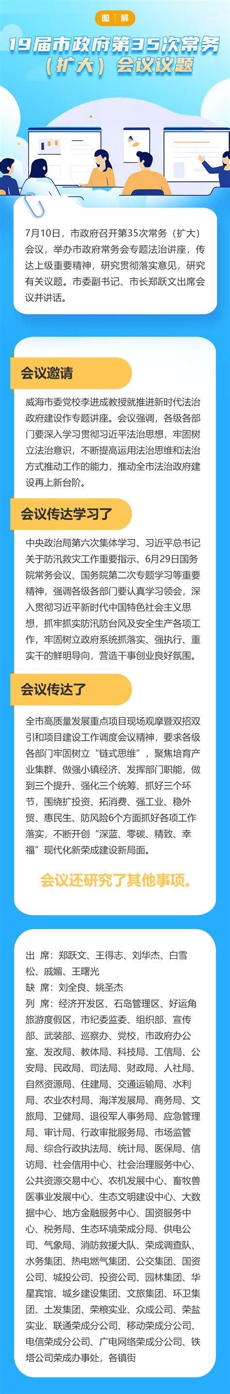 荣成市人民政府 常务会图文解读 荣成市第十九届人民政府第三十五次常务扩大会议图文解读