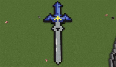 Zelda Pixel Art Grid Master Sword
