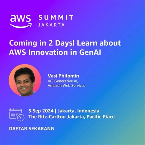 Anthony Amni On Linkedin Aws Summit Jakarta Is Coming In 2 Days We Are Grateful For The…