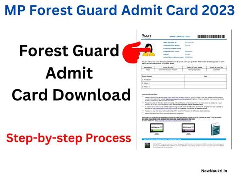 Forest Guard Admit Card 2023 Madhya Pradesh Forest Guard And Jail