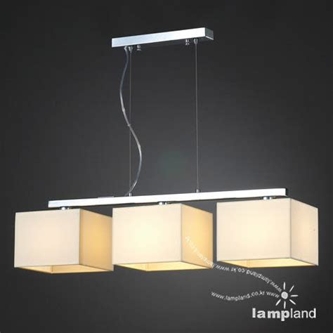 크롬 파이프 3등 크림 펜던트