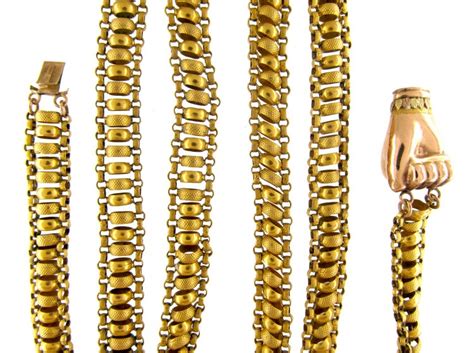 Georgian 18ct Gold Guard Chain 883c The Antique Jewellery Company