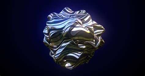 금속 구의 모핑 녹은 유체의 공은 무지개 빛깔의 반짝이는 아름다운 어두운 파란색 배경에 빛납니다 추상적 인 배경 3차원 형태에 대한 스톡 사진 및 기타 이미지 Istock