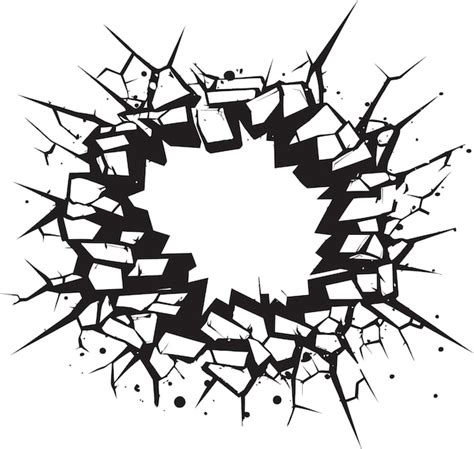 Premium Vector Black Beauty Comic Book Broken Wall Logo Mastery