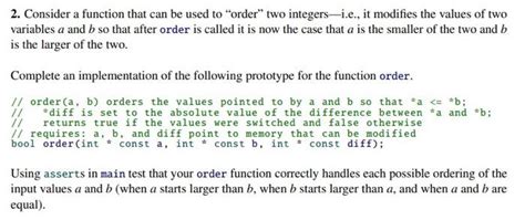 Solved Consider A Function That Can Be Used To Order Chegg