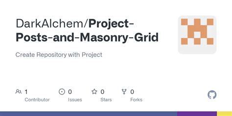 GitHub DarkAlchem Project Posts And Masonry Grid Create Repository With Project