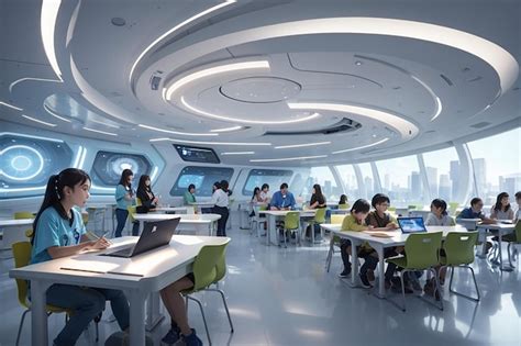 Premium Ai Image Futureready Curriculum Adapting To Futuristic