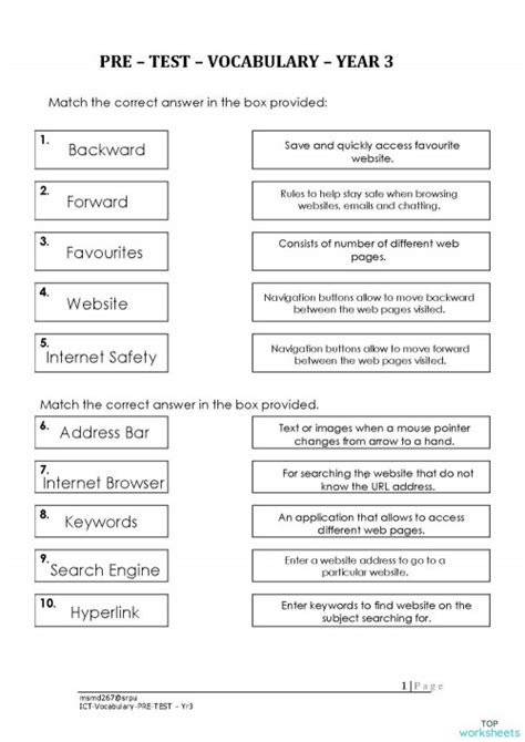 Igcse Ict Year 5 Worksheets