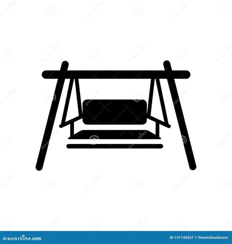 Porch Swing Linear Icon Modern Outline Porch Swing Logo Concept