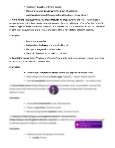 SOLUTION Nouns Definition Types With Examples Studypool