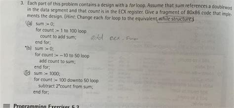 Solved Each Part Of This Problem Contains A Design With A Chegg Com