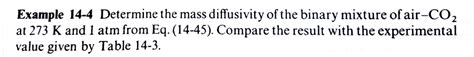Solved Example 14 4 Determine The Mass Diffusivity Of The