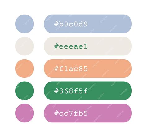 Premium Vector Blue Pink Green Color Palette Vibrant Colors Catalog