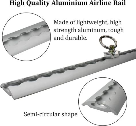 Airline Track Securing Rail Anchor Track Aluminium Rounded 1m