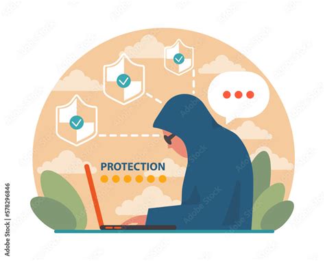 Ethical Hacker Character Conducting A Security Penetration Test White Stock Vector Adobe Stock