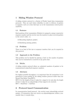 Sliding Window Protocol PDF Computer Networking Computing