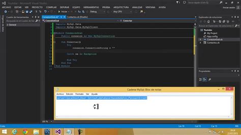 Conexion MySql con Visual Basic NET desde un Módulo YouTube