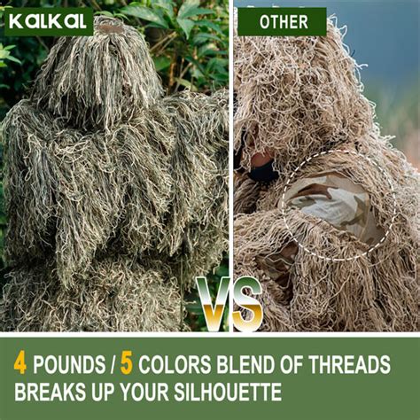 Kalkal Ghillie Suit 5 In 1 Camouflage Hunting Apparel Kalkal