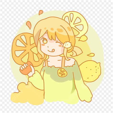 レモンソーダ活気のある女の子pngイラスト画像とpsdフリー素材透過の無料ダウンロード Pngtree