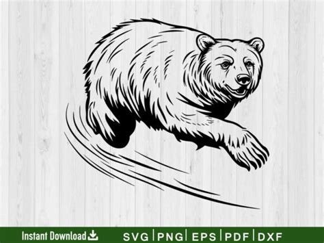 Bear Svg Bear Svg Silhouette Cut File Graphic By Shikharay410