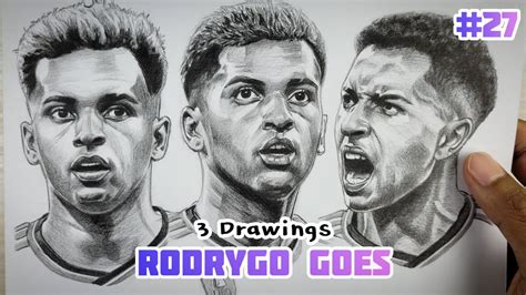Drawing Amazing Brazillian Footballer Rodrygo Goes Youtube