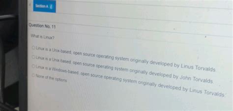 SecilonA 1 Question No 11 What Is Linux Linux StudyX