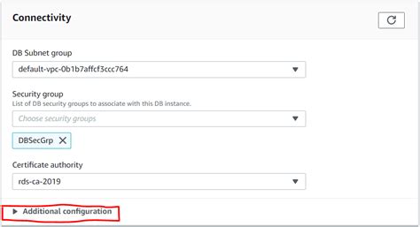 amazon rds configuring a connection to a sql server instance