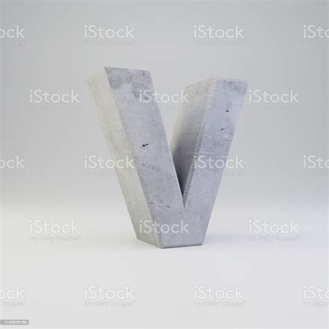 흰색 배경에 고립 된 석고 텍스처와 콘크리트 문자 V 대문자 3차원 형태에 대한 스톡 사진 및 기타 이미지 3차원 형태