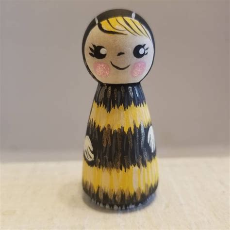 Bee Peg Doll Etsy