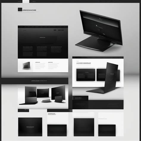 4 Screens Single Page Portfolio Website In Black Austere Sty By