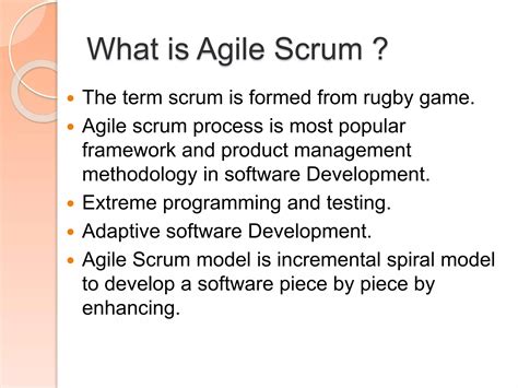 agile scrum product development methodology pptx operating systems