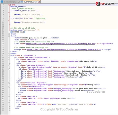 Source Code Website Html Quản Lý Bán Sách File Báo Cáo Php Mysql đầy