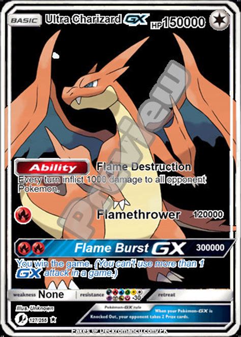 Ultra Charizard Gx Pokemon Card Etsy