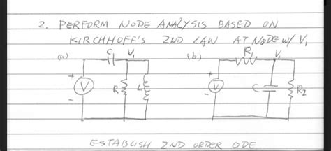 Solved Perform Node Analysis Based On Kirchhoff S Nd Law Chegg Com