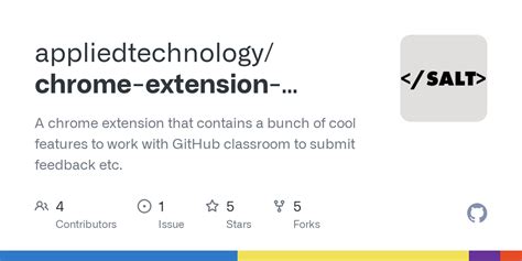 Github Appliedtechnologychrome Extension Github Classroom Helper A