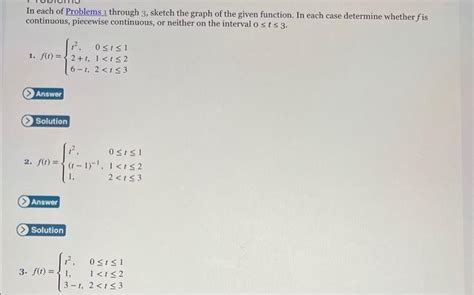 Solved In Each Of Problems I Through Sketch The Graph Of Chegg Com