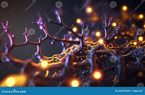 Glowing Neural Links Network Background Illustration Representing Artificial Intelligence