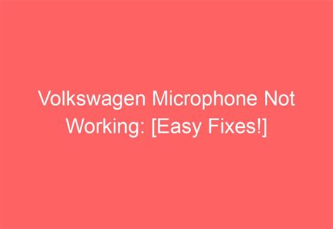 Volkswagen Tiguan Key Not Working Easy Troubleshooting Automotiveglory