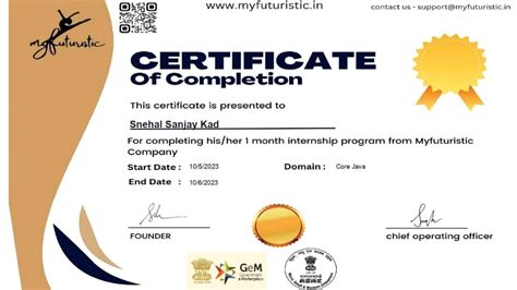 snehal kad on linkedin myfuturistic internship intern opportunity