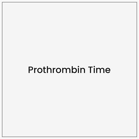 Prothrombin Time Gooddays Healthcare
