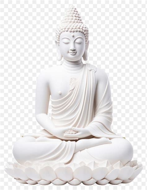 Download Premium Png Of Png White Buddha Statue Buddha Representation