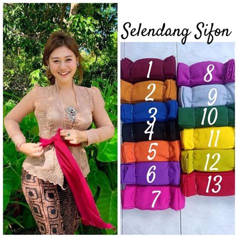 Jual SELENDANG CHIFFON SELENDANG SIFON BALI WARNA WARNI Shopee
