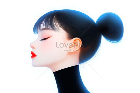 애니메이션 소녀 아름다운 얼굴 일러스트 무료 다운로드 Lovepik