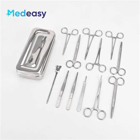 Caja De Instrumentos Quir Rgicos De Acero Inoxidable 13 Piezas Vestidor
