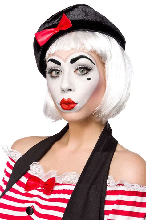 Karneval Damen Kostüm Clown Sexy Mime Faschingskram