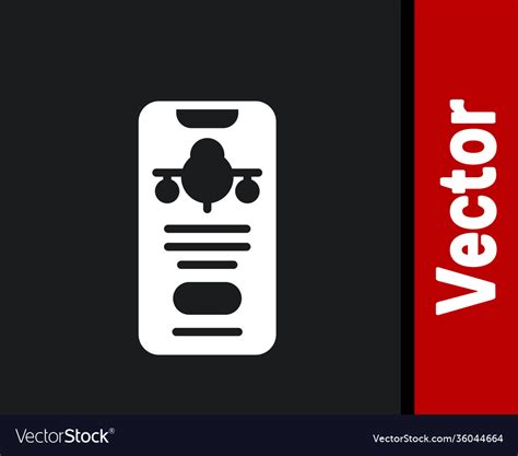 White Smartphone With Electronic Boarding Pass Vector Image