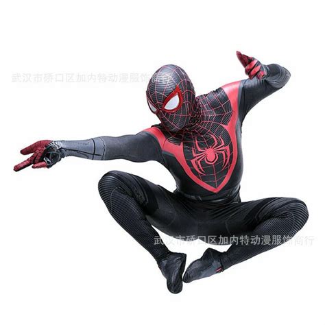 Miles Morales Spiderman Tuta Spider Man Costume Cosplay Halloween