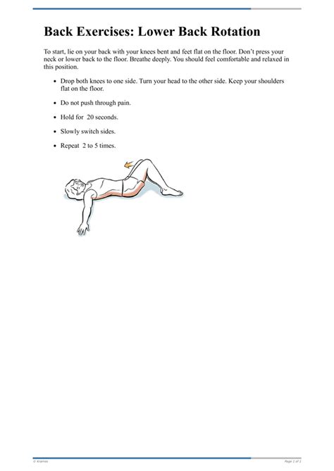 Pdf Back Exercises Lower Back Rotation Healthclips Online